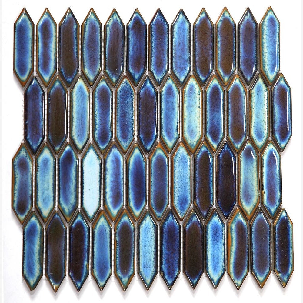 Lumiere Blue 11x11.25 Porcelain Mosaic Tile – Tilezz