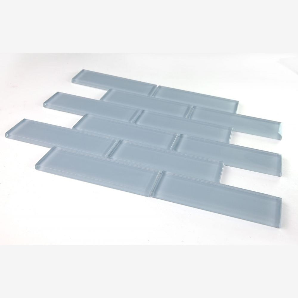 Clea Lucy Blue Glass 11.75x11.75 Glossy Mosaic Tile Sample – Tilezz