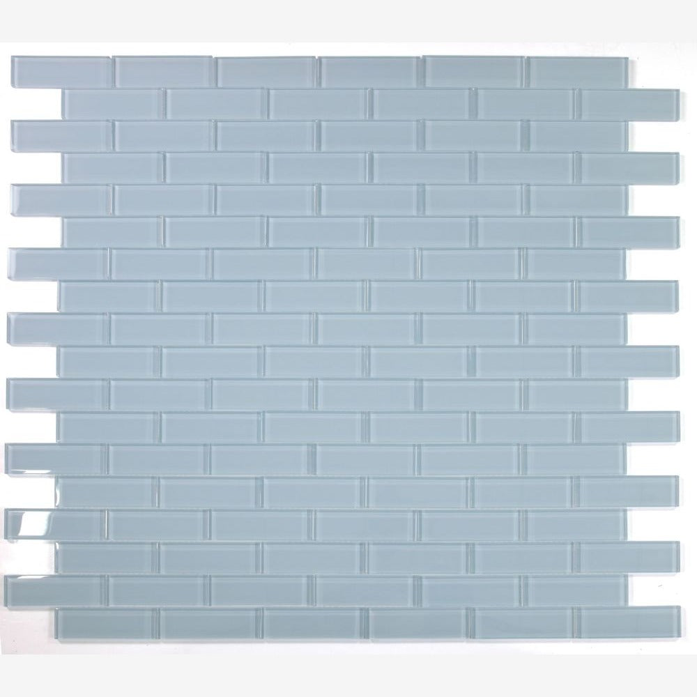 Clea Lucy Blue Glass 11.75x11.75 Glossy Mosaic Tile Sample – Tilezz
