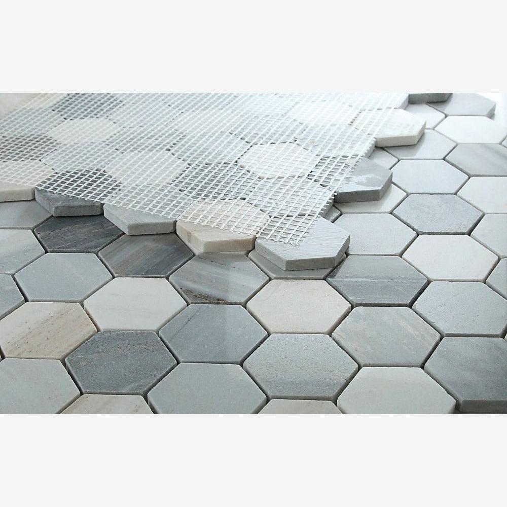 Hexalux Italian Blue 2x2 11.75x12 Mosaic Tile – Tilezz