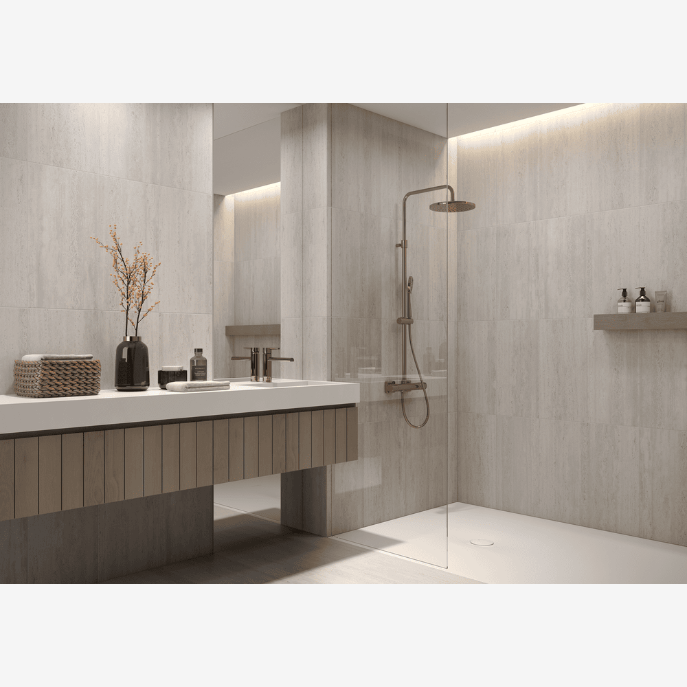 Verve Travertine Gray 12x24 Porcelain Tile – Tilezz