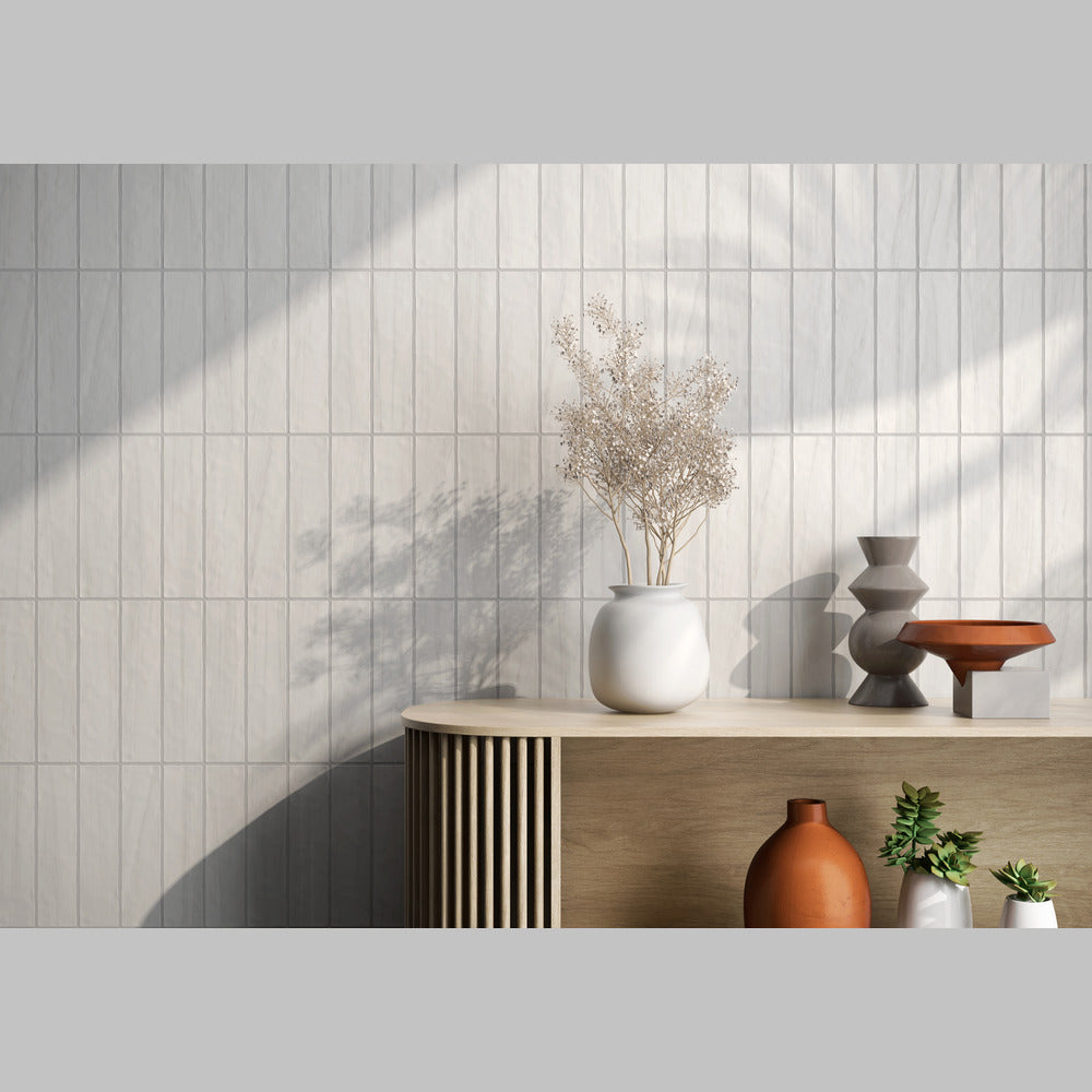 Zenith White UP 24x48 R Porcelain Tile Sample – Tilezz