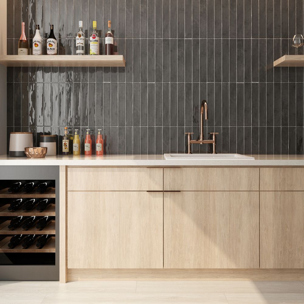 Zellure Nimbus Gray 2x16 Glossy Ceramic Tile – Tilezz
