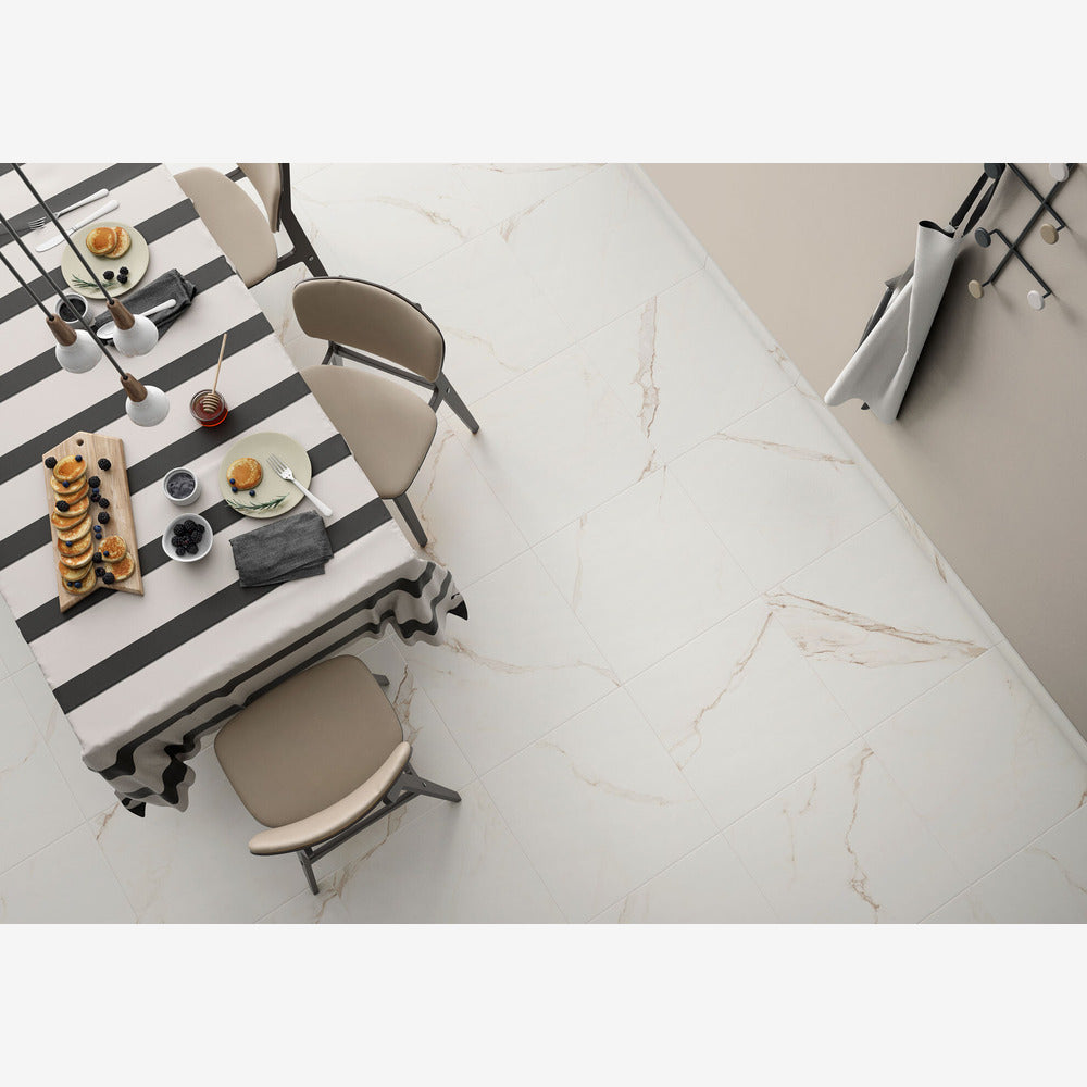 Brixton Gold 21x21 Polished Porcelain Tile Sample – Tilezz