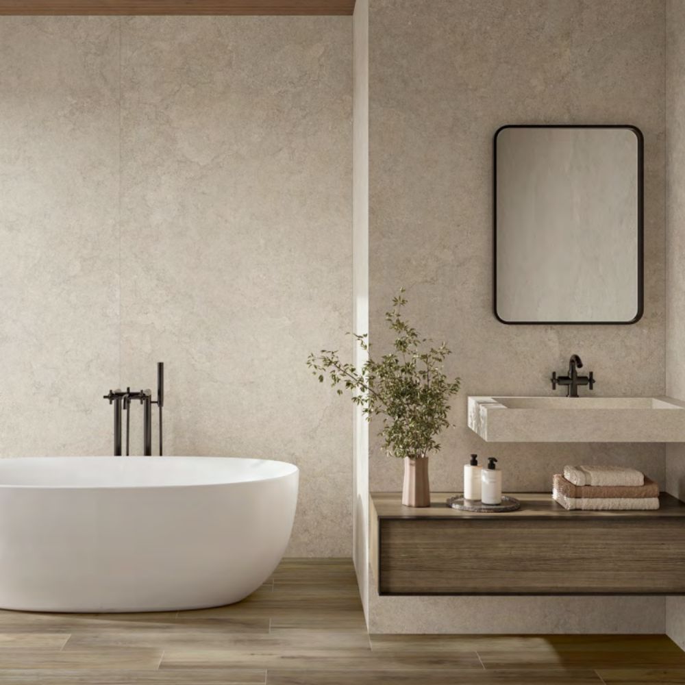 Liora Bone Crosscut 48x48 R Porcelain Tile Sample – Tilezz