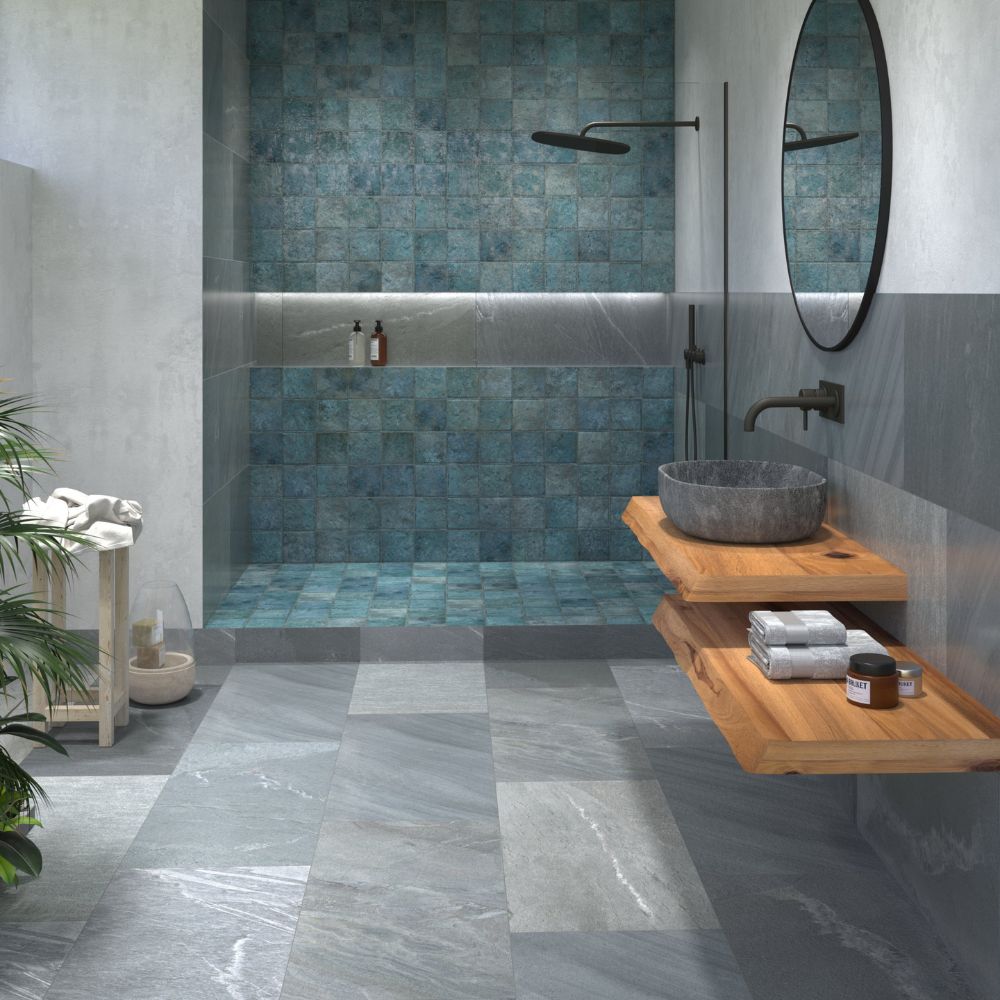 Bali Blue Turquoise 6x6 Bright Porcelain Tile – Tilezz