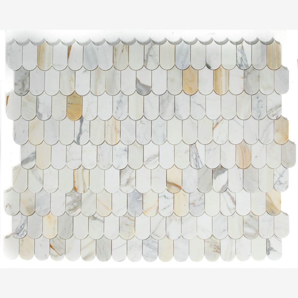 Rossio Calacatta Gold 10.25x12.5 Marble Tile Polished Sample – Tilezz