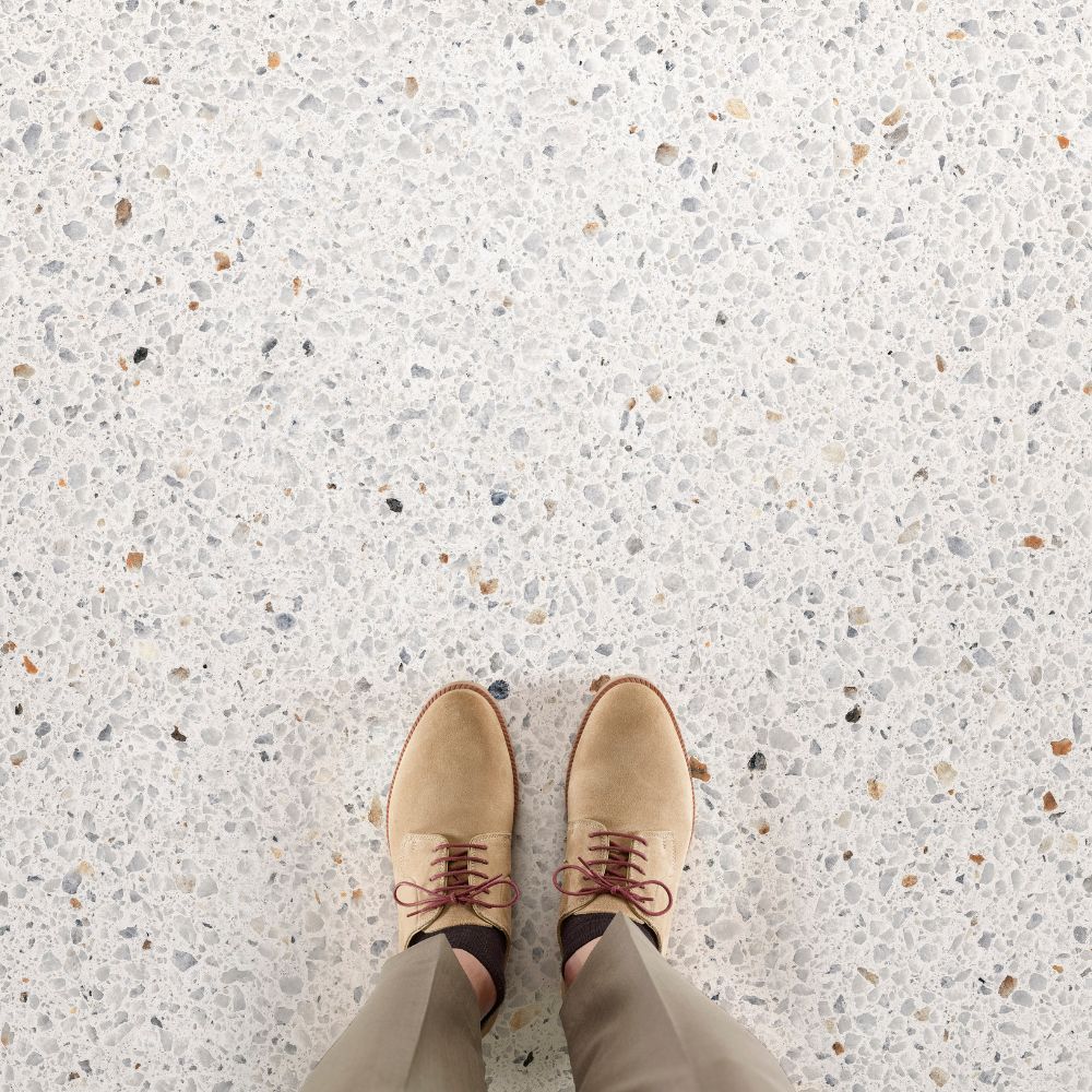 Agora Terrazzo Multicolor Porcelain 35×35 Matte Tile – Tilezz