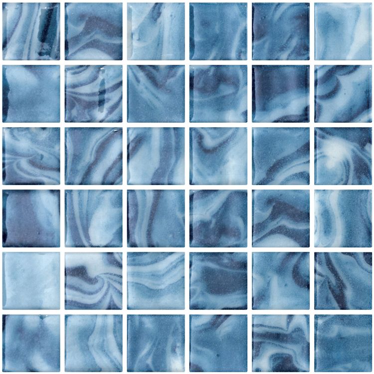 Aquatic Penta Navagio Glass 12.25x12.25 Mosaic Tile Sample – Tilezz