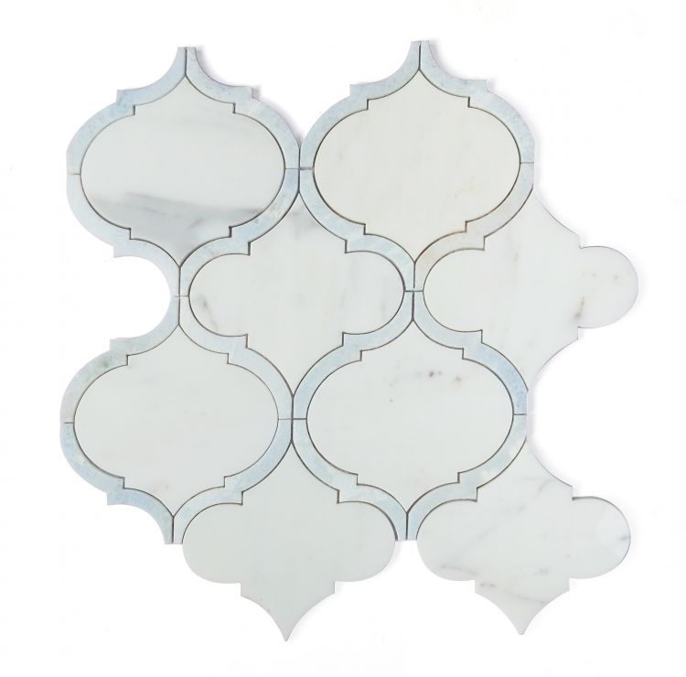 Lexi Precious Blue Lantern Arabesque Mosaic Tile – Tilezz