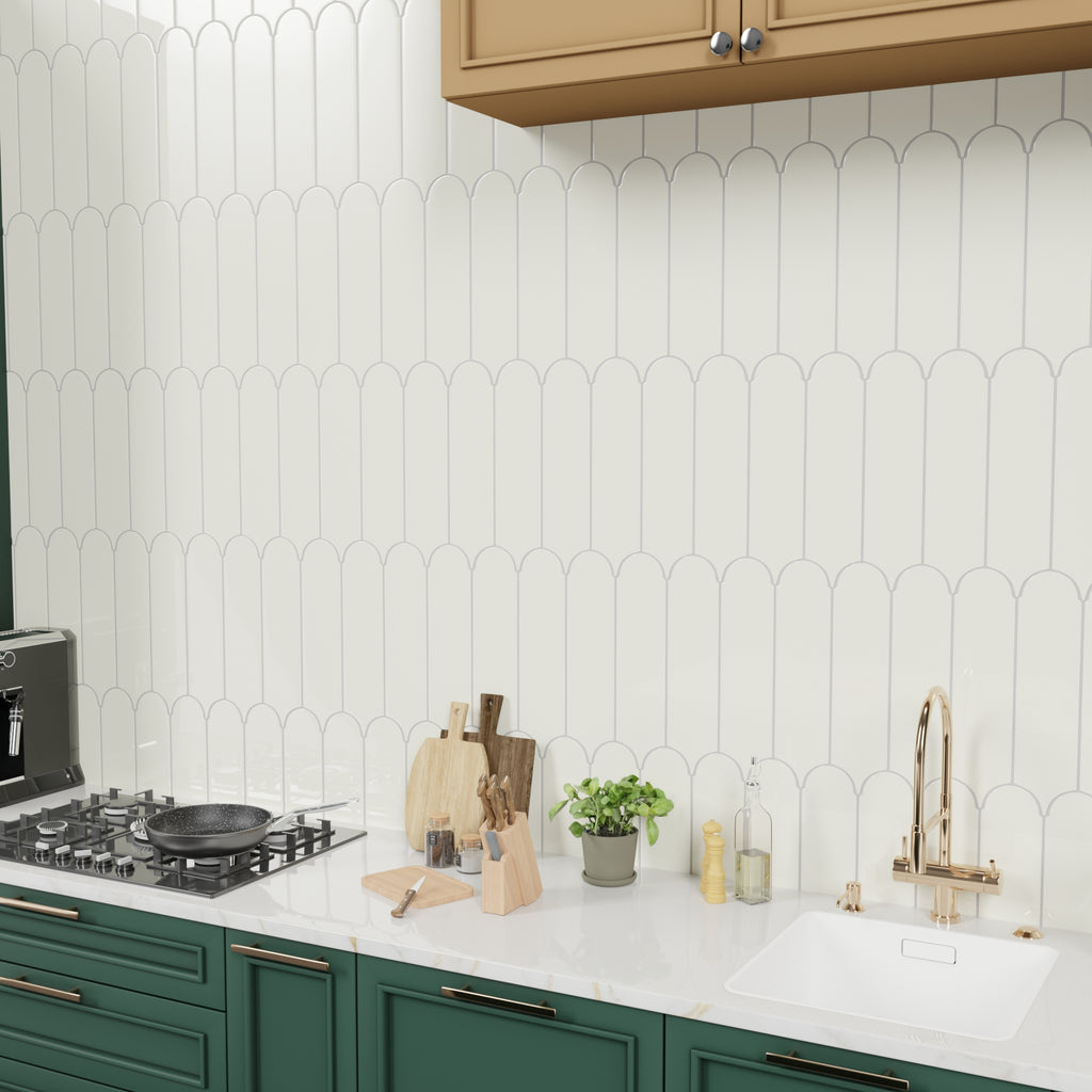 Doncaster Maple Sand 3x12 Scallop Glossy Ceramic Tile – Tilezz