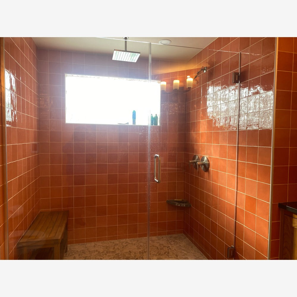 St Lucia Peach 5x5 Ceramic Tile Glossy – Tilezz