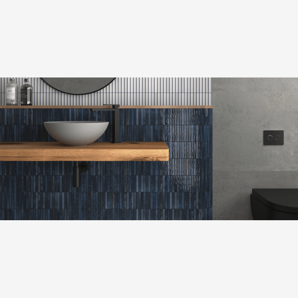 Linea Luxe Ocean 4.5x9.1 Mosaic Ceramic Tile Glossy Sample – Tilezz