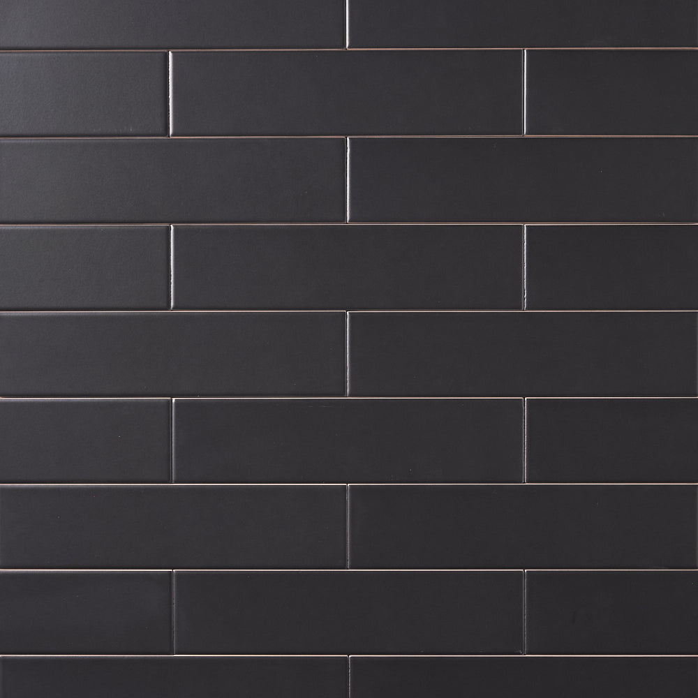 Venice Black 4x24 Porcelain Tile Matte – Tilezz