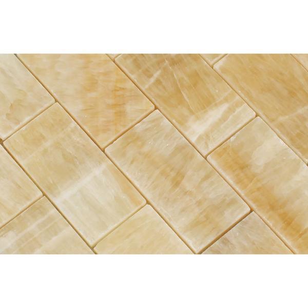 Aurora Onyx 2x4 Brick Mosaic Polished Sample – Tilezz